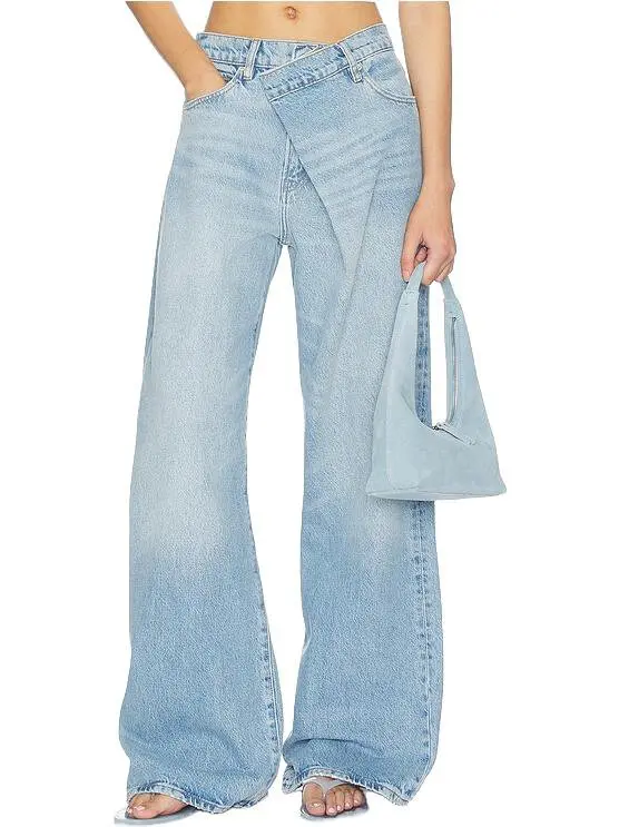 FRAME The Crossover Loose Jeans In Baby Blue - Dodger