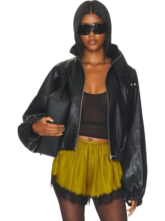 LOVERS AND FRIENDS Javadi Faux Leather Jacket - Black
