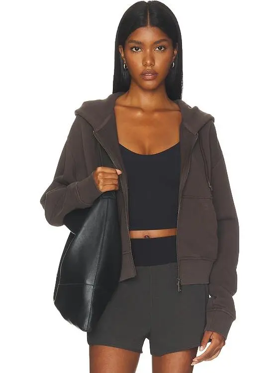 On X Fka Twigs Club Collective Full Zip Hoodie In Brown - Espresso