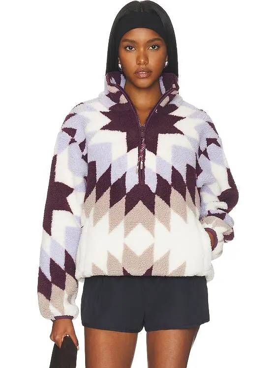 The Upside Harlow Fleece Pullover In Purple - Maple Chaud