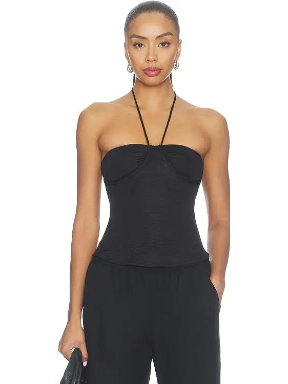 Free People Evening Out Halter Top - Black