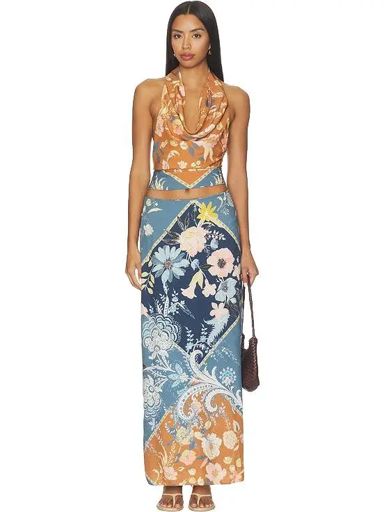 Free People Dazzled Set In Blue - Navy Combo