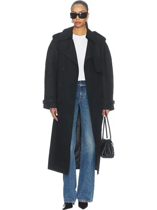 ANINE BING Pascale Maxi Trench - Black
