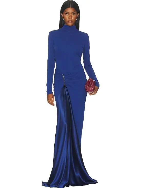 Silvia Tcherassi Lena Dress In Blue - Navy