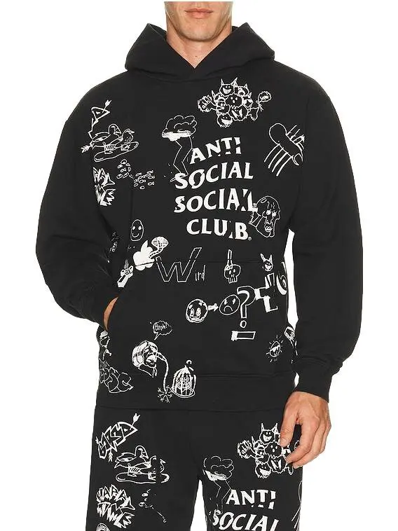 ANTI SOCIAL SOCIAL CLUB Illustrated Hoodie - Black