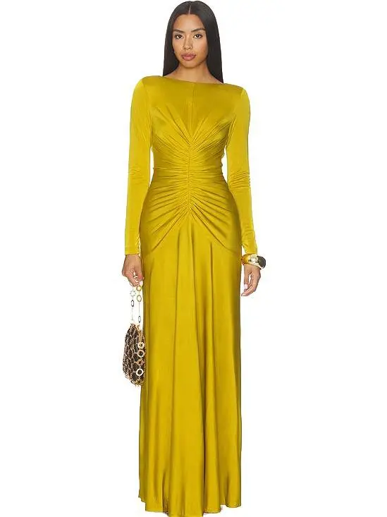 ET OCHS Thea Gown In Green - Willow
