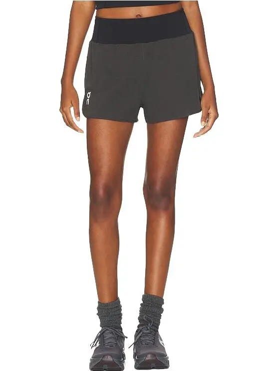 On Performance Volt Shorts In Brown - Espresso
