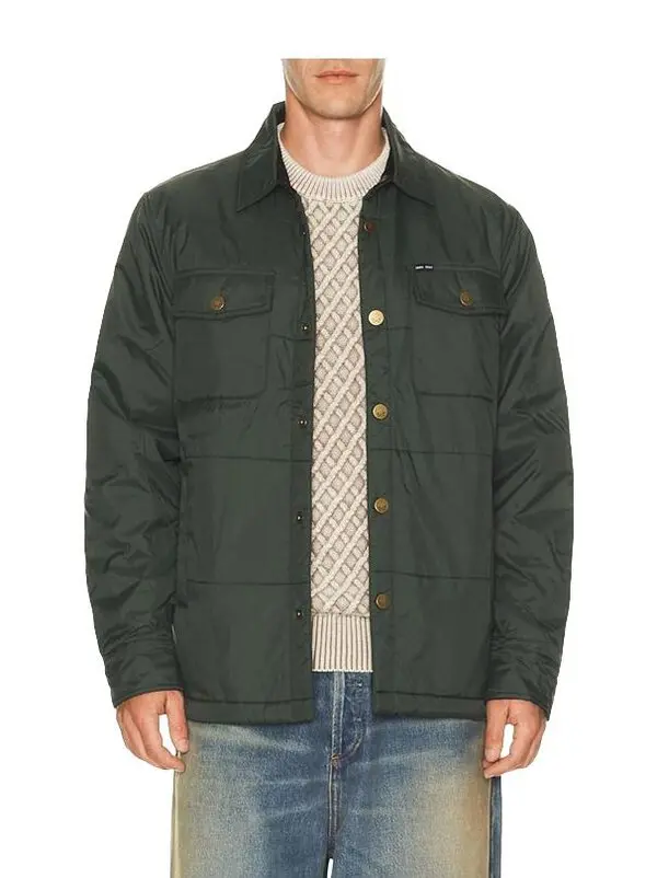 DARK SEAS Machinist Nylon Shirt Jacket In Green - Forest
