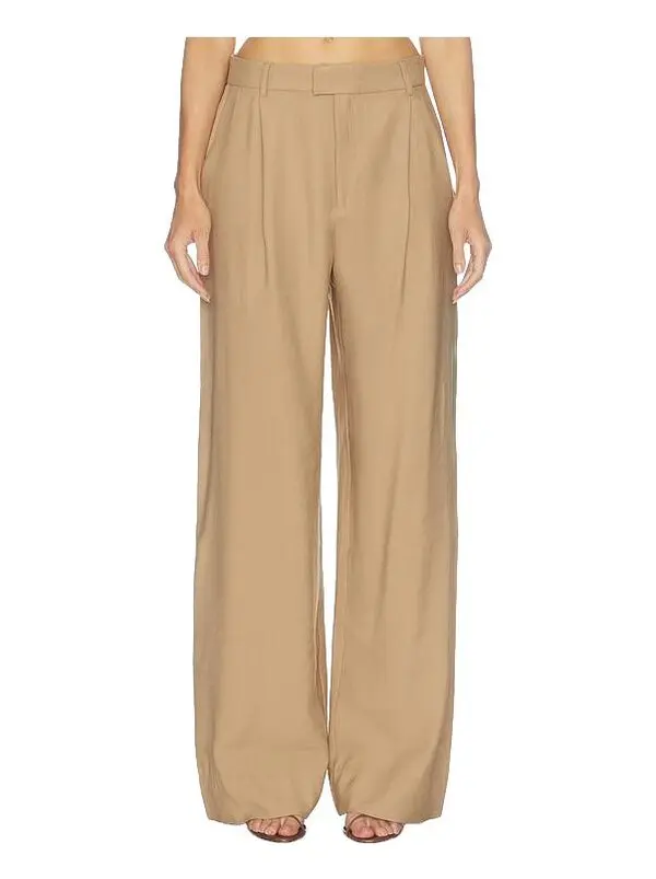 NONCHALANT LABEL Alexis Trouser In Beige - Camel