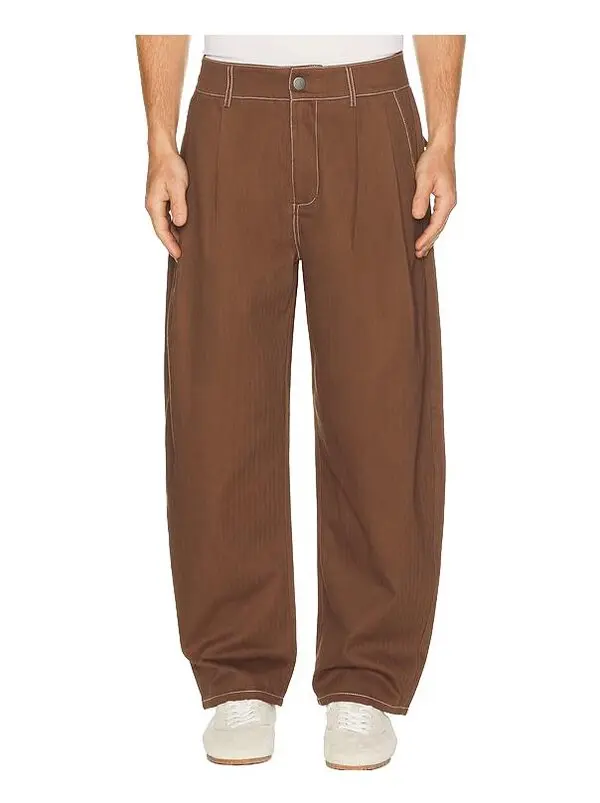 MALBON Station Pant In Brown - Carafe