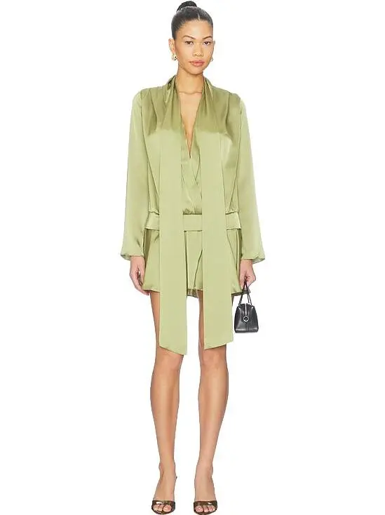 Amanda Uprichard Jordyn Dress In Green - Vert