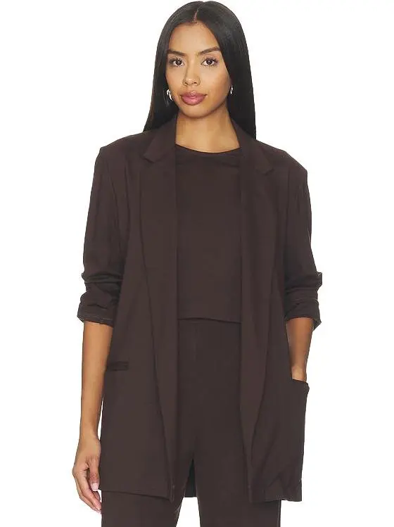 RIPLEY RADER Ponte Knit Oversized Blazer - Chocolate