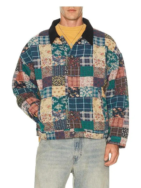 RYOKO RAIN Quilted Tapestry Work Jacket - Multi