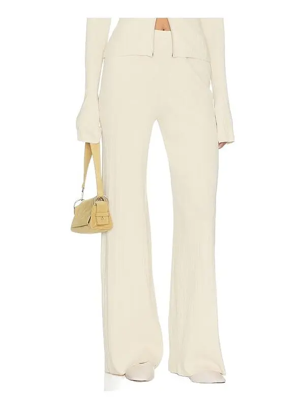 SNDYS. Lumi Knit Pants In Neutral - Stone
