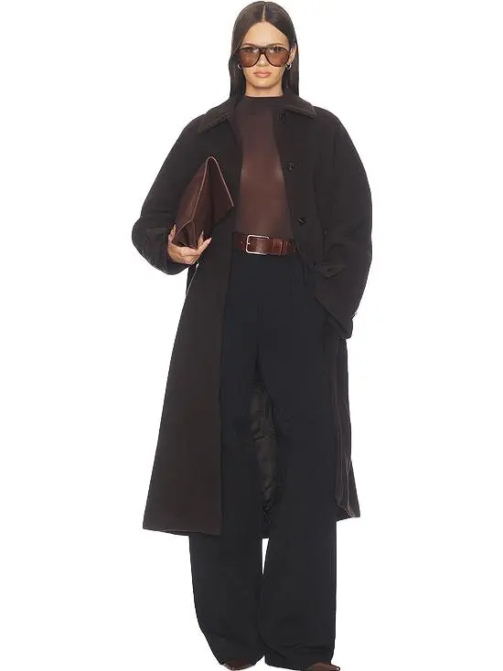 SAMSOE SAMSOE Alma Coat In Brown - Mole