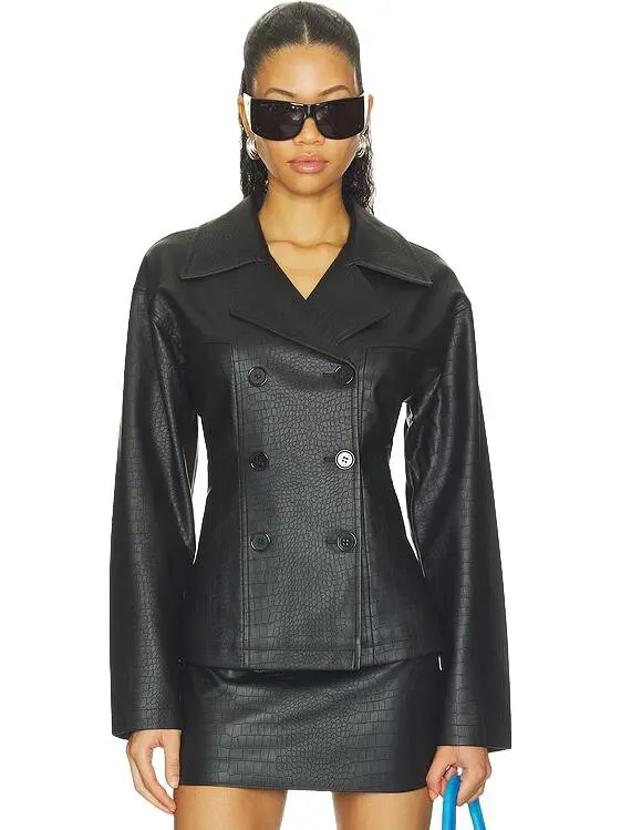 Superdown Caroline Faux Leather Jacket - Black