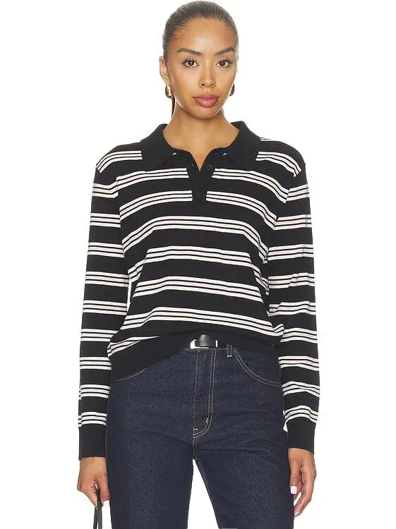 STITCHES & STRIPES Jodie Polo In Black - Black Combo