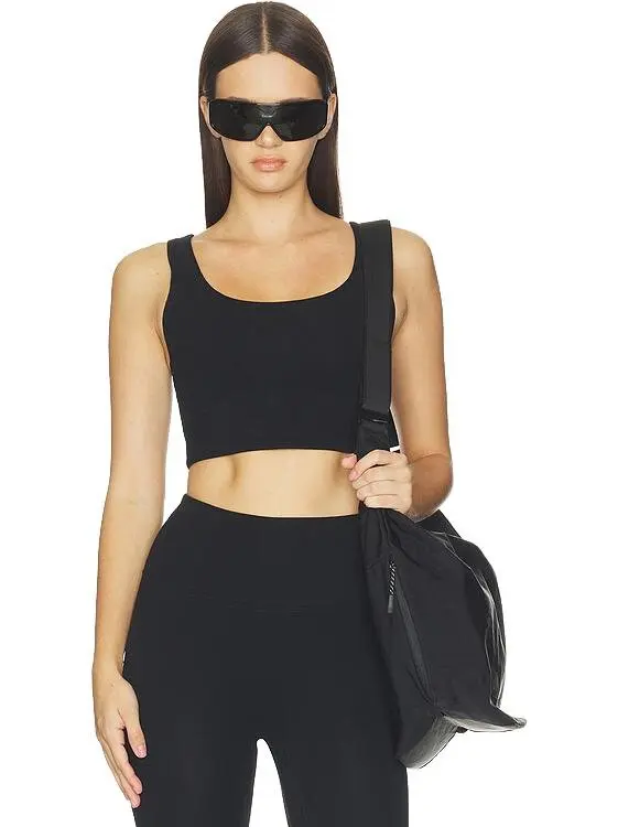 Year Of Ours Cotton Scoop Sports Bra - Black