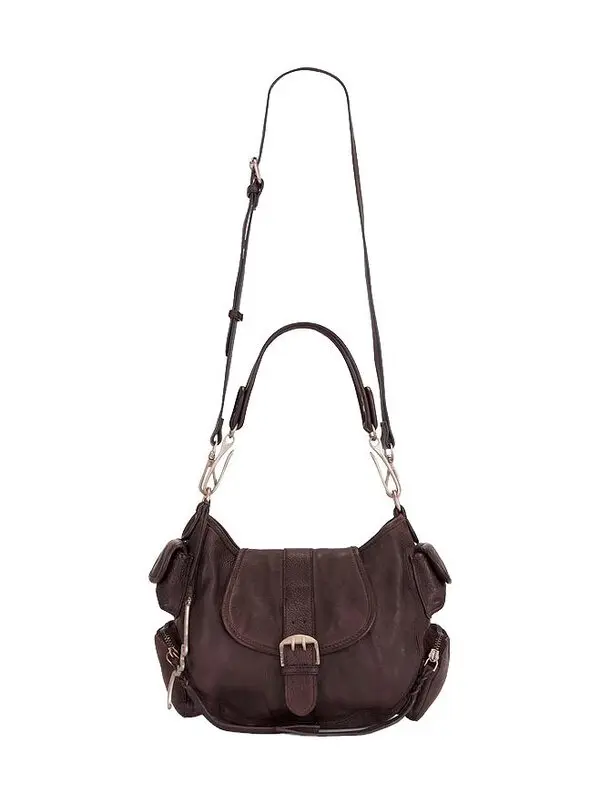 Free People Baby Asher Tote In Brown - Espresso