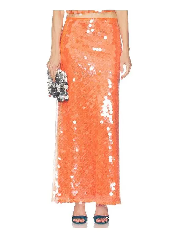 SNDYS. X Calliope Maxi Skirt - Orange