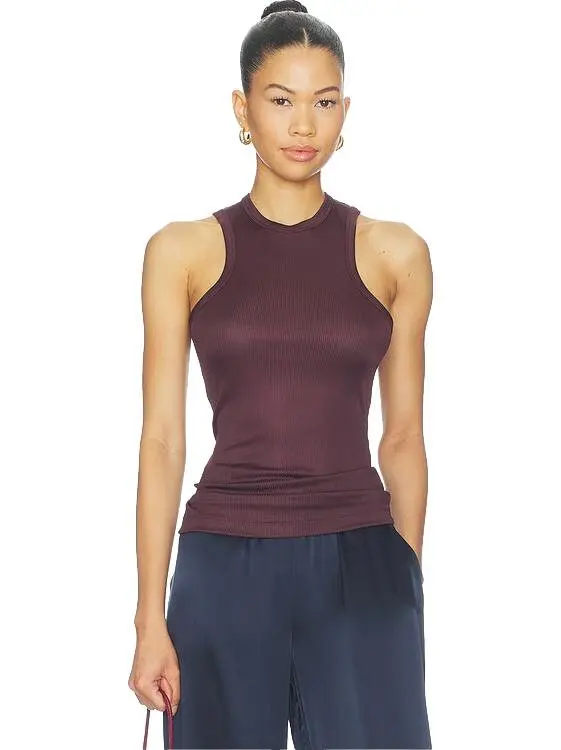 AGOLDE Andre Tank Top In Burgundy - Corinth