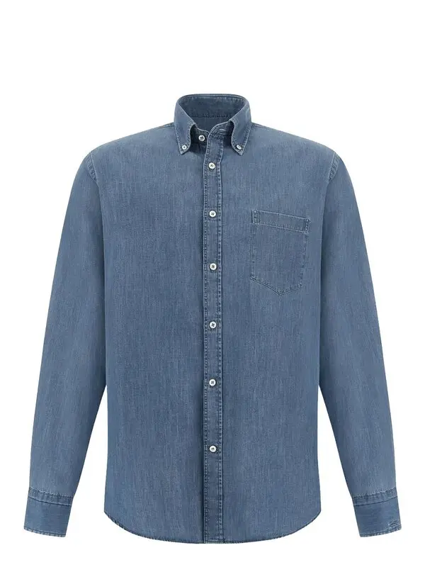 Paul & Shark Soffio Light Denim Shirt - Light Blue