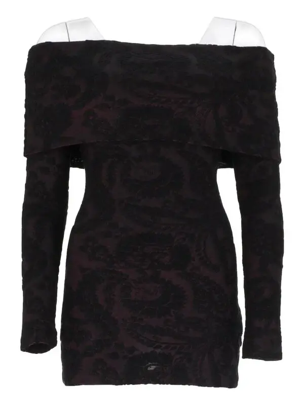 Etro Maglia Con Motivo Paisley Foliage - Black