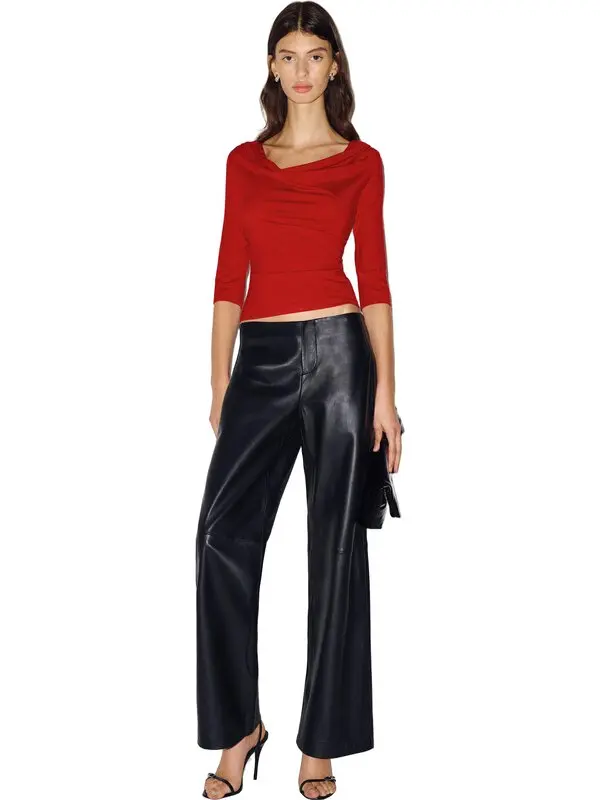 REFORMATION Giselle Knit Top - Red