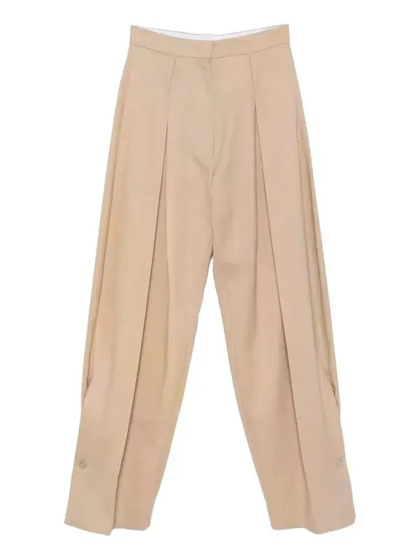 Sportmax Pleated Wide-leg Tailored Trousers - Neutrals