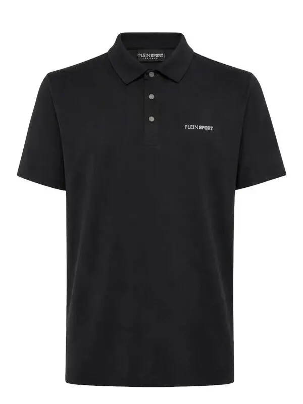 PLEIN SPORT Logo-print Polo Shirt - Black