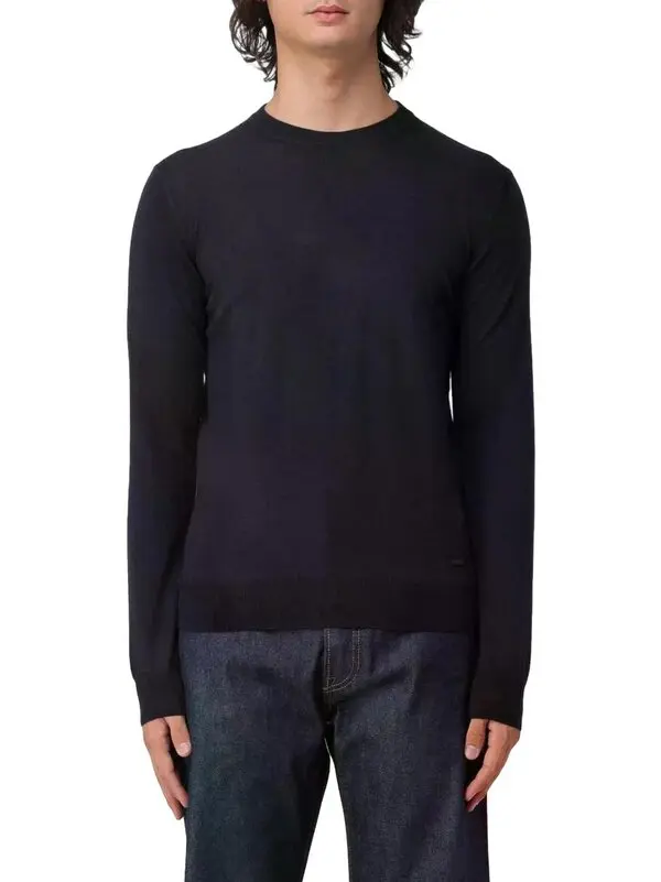BROOKSFIELD Crew-neck Long-sleeve Sweater - Blue