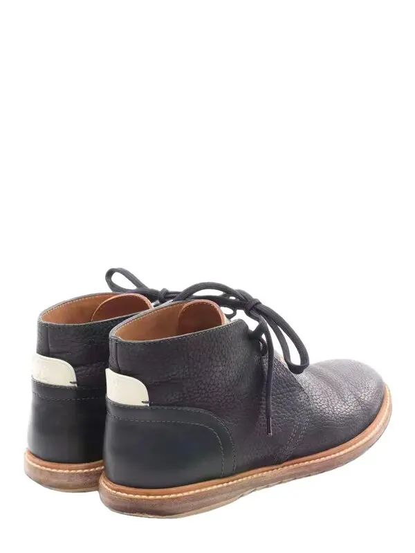 LOUIS VUITTON 2014 Pebble-grain Leather Ankle Boots - Blue