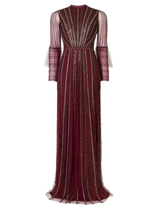 TEMPERLEY LONDON Sabel Sequin-embellished Maxi Gown - Red