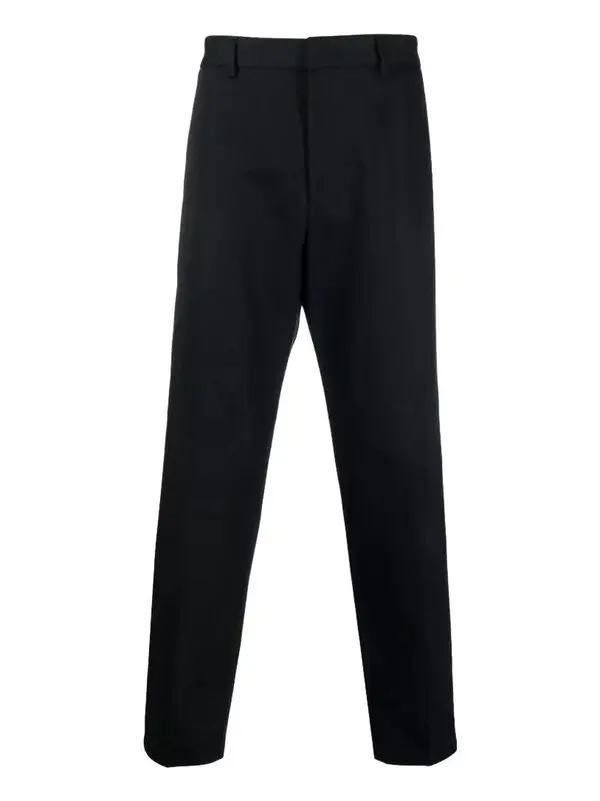 JIL SANDER Straight-leg Cotton Trousers - Black