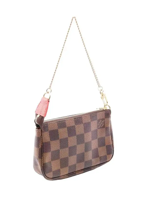 LOUIS VUITTON 2015 Mini Damier Ebene Illustre Shoulder Bag - Brown