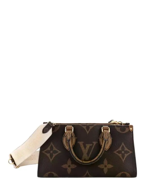 LOUIS VUITTON Onthego Tote Reverse Monogram Giant East West Shoulder Bag - Brown