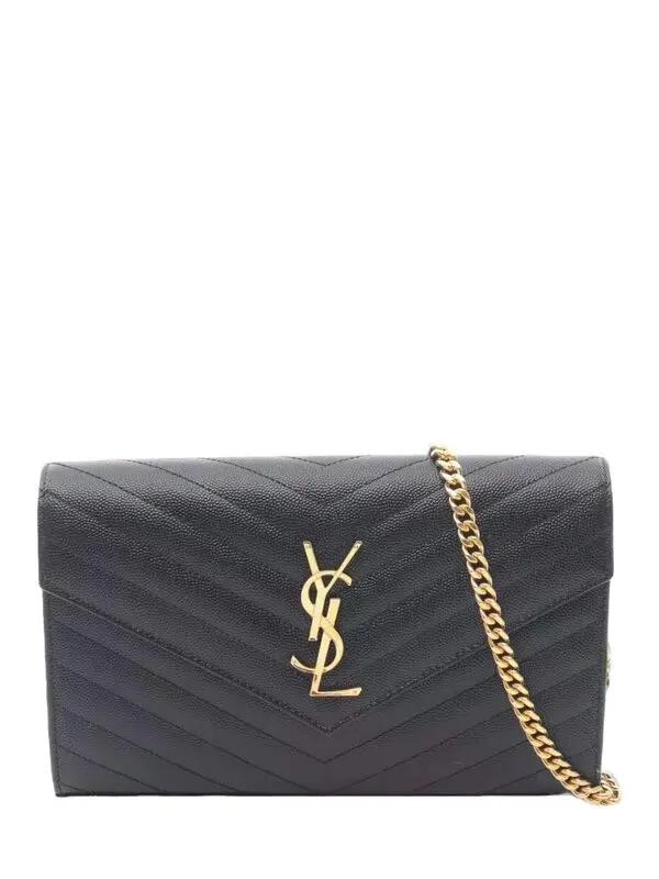 Saint Laurent 2020s Monogram Wallet - Black