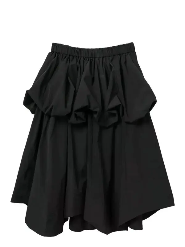 Noir Kei Ninomiya Gathered Midi Skirt - Black