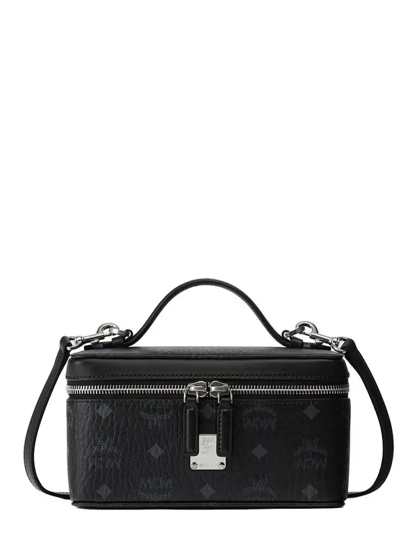 Mcm Rockstar Vanity Case In Visetos - Black