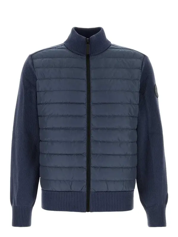 Canada Goose Knit And Nylon Hybridge Jacket - Blue