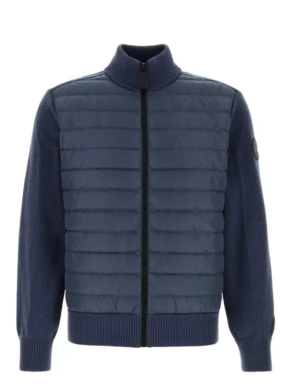 Canada Goose Knit And Nylon Hybridge Jacket - Blue