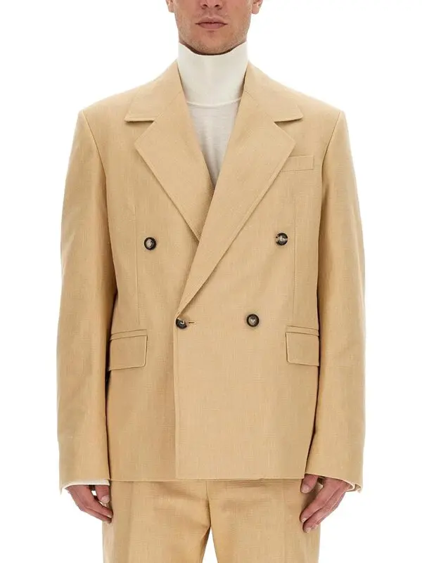 Bottega Veneta Double-breasted Jacket - Brown