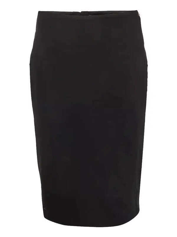 Elisabetta Franchi Semi-sheer-panel Midi Skirt - Black