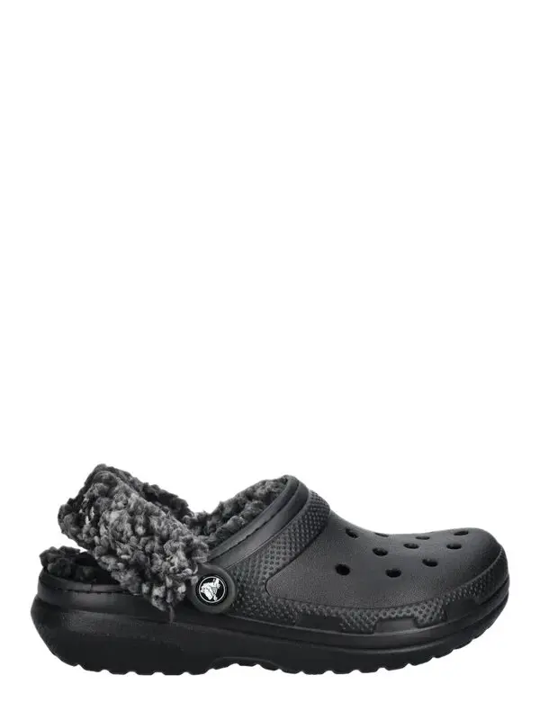 CROCS Classic Fleece-lined Mules - Black