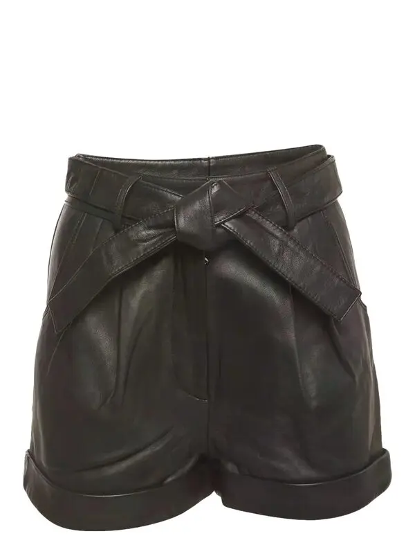 Maje Ibord Belted Shorts - Black