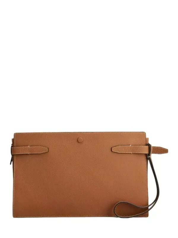 TOD'S T Timeless Clutch Bag - Brown