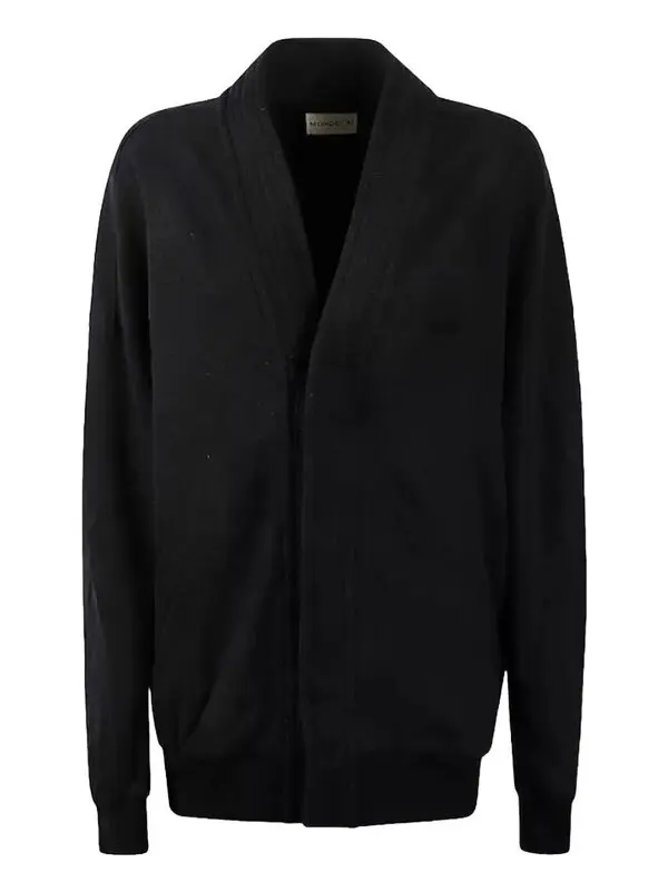 MORDECAI Stripe-detail Shawl-collar Cardigan - Black