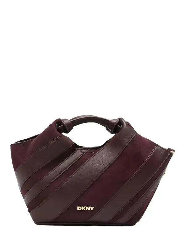 Dkny Small Paula Panelled Leather-trim Tote Bag - Red