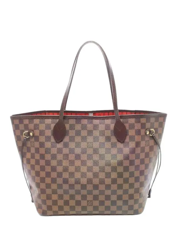 LOUIS VUITTON 2010 Mm Neverfull Damier Ebene Tote Bag - Brown