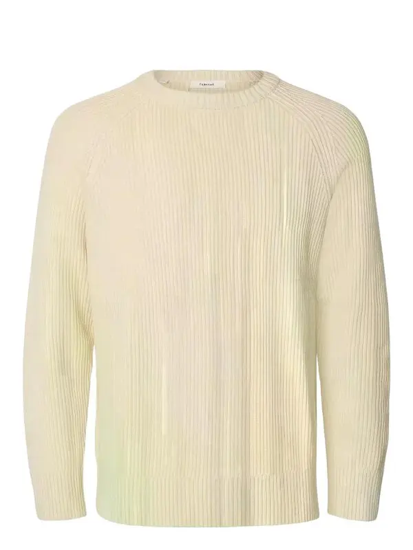 SELECTED Ribbed-knit Raglan-sleeve Sweater - Neutrals